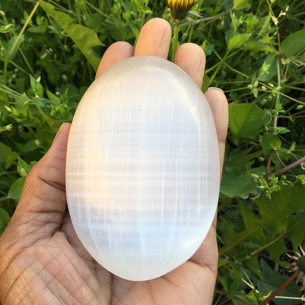 Selenite Palm Stones - Etsy