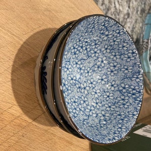 Crockery Japanese Blue Ceramic Dinner Plates Dish Bowls - Etsy