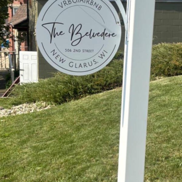 Custom Weatherproof 15" Round Circle Sign, Waterproof Hanging Canopy ...