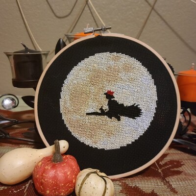 Full Moon Flying Cross Stitch Pattern - Etsy