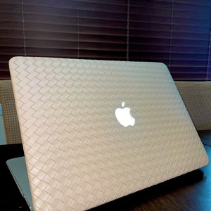 Woven Leather Milky Beige Hard Case Cover for Macbook Air 13 - Etsy