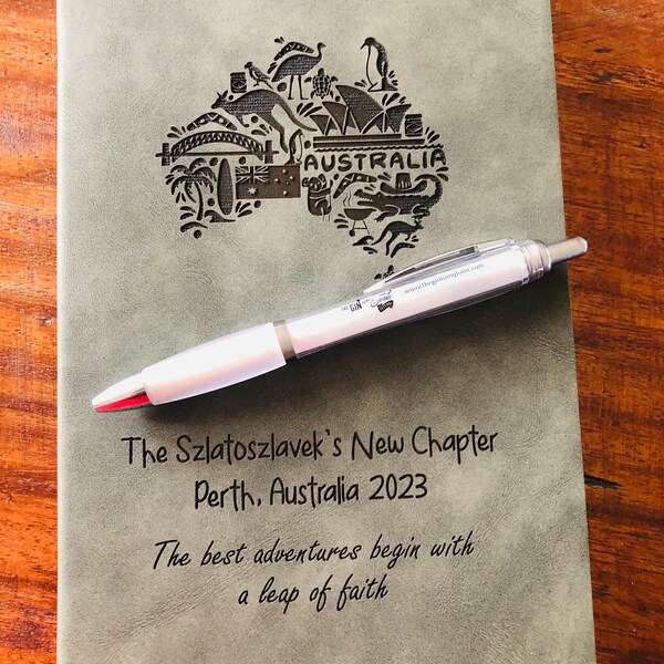 Personalised Australia Travel Journal, Australia Travel Gift, Gap Year ...