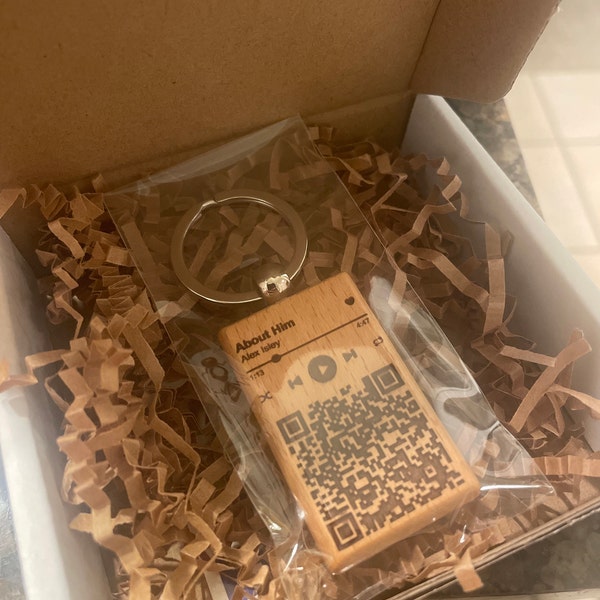 Scannable Song Keychain, Scannable Music Code Keychain, QR Code ...