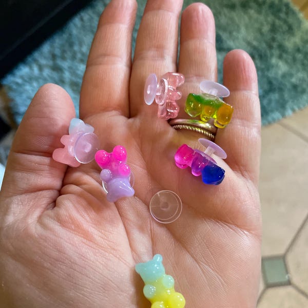6pc 8pc 10pc or 12pc Bundle - Gummy Bear Glitter Ombré, Pastel or Solid ...