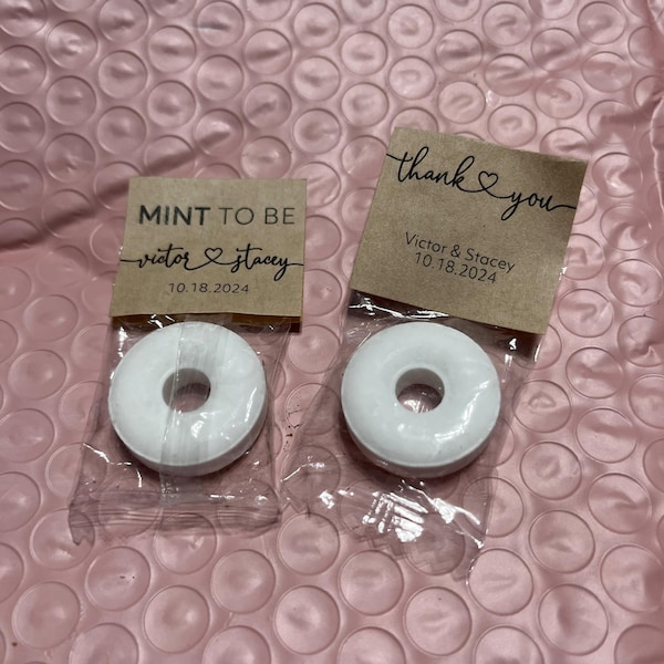 100pcs Mint to Be Wedding Favors,wedding Mints Labels,custom Wedding ...
