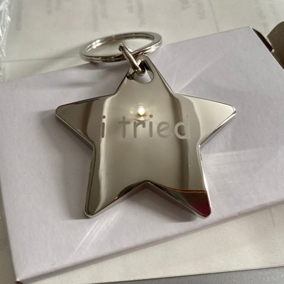 Personalized Star Shaped Quality All Metal Keychain - Etsy