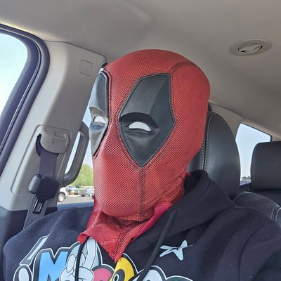 Deadpool Halfshell Costume Cosplay Mask With Screen Printed Fabric and ...