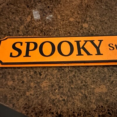 9 Street Signs for Halloween Tiered Tray, Coffee Bar, Hutch BOO Blvd ...
