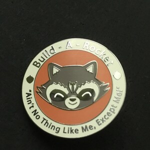 Rocket Raccoon 1.5 Round Hard Enamel Comic Pin, Black Nickel Plating - Etsy