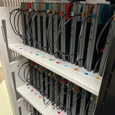 Classroom Laptop Label for Classroom Organization With Color Coded ...