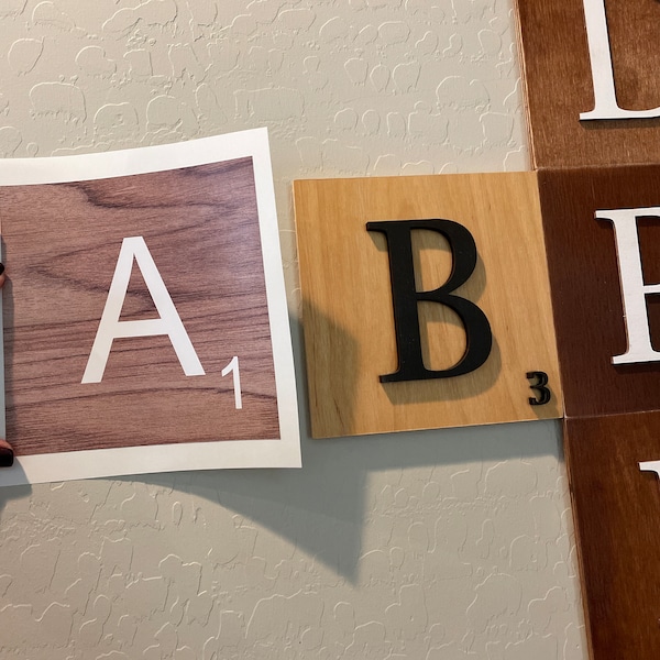 Scrabble Tile Decals for Wall, Scrabble Wall Art Letter Stickers ...