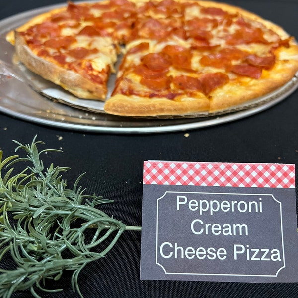 Pizza Party Food Labels Template: Editable Place Cards (digital ...