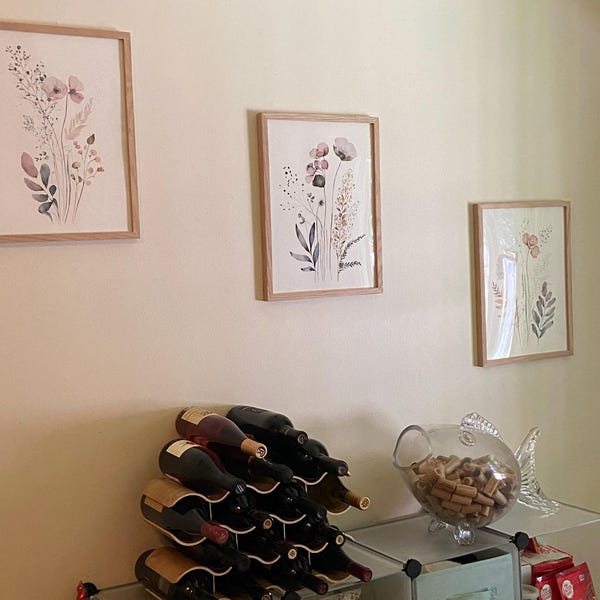 Wildflower Home Decor Wall Art for Living Room Wild Floral Artwork Set ...