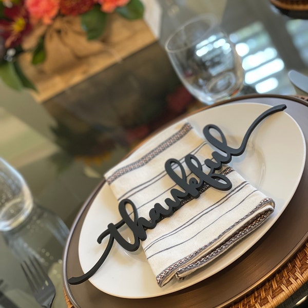 Table Word Place Setting, Thanksgiving Decor, Formal Dining Room, Fall ...