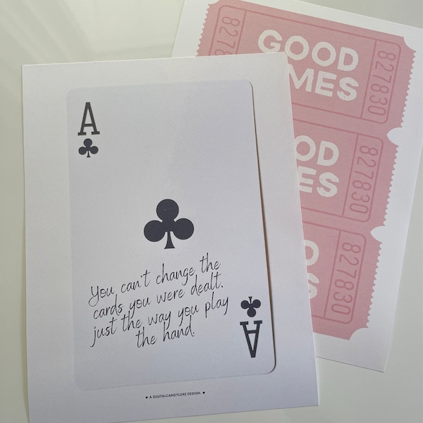 Playing Card Print Trendy Wall Art Prints Retro Bar Cart Decor Preppy ...