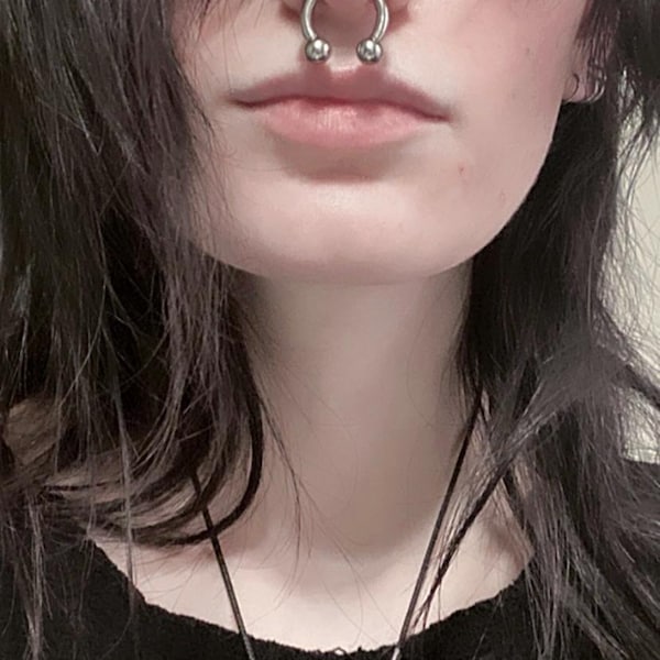 14g SEPTUM Ring, Septum Horseshoe, Septum Ring 14g, Circular Barbell ...
