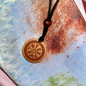 Wood Necklace-awen Pendant Neo-druid Symbol Carved From - Etsy