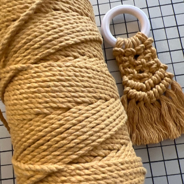 3mm 3-ply Macrame Cord • 75 Colours • 5, 10, 25, 50 + 100 Meters ...