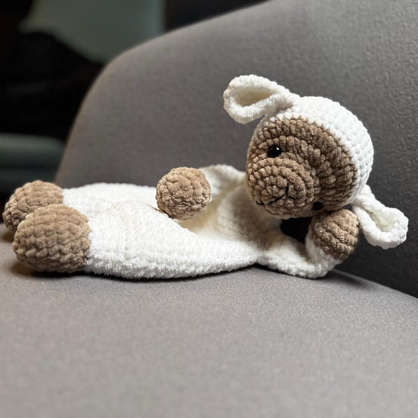 Crochet Sheep Snuggler Pattern Lamb Lovey Pattern Animal Baby Cuddle ...