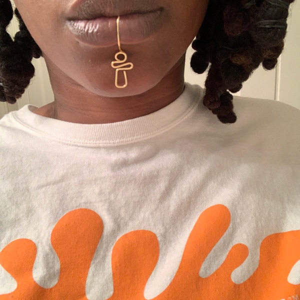 ORIGINAL DESIGN ANKH Lip Cuff Afrocentric Lip Jewelry Lip Cuff No ...