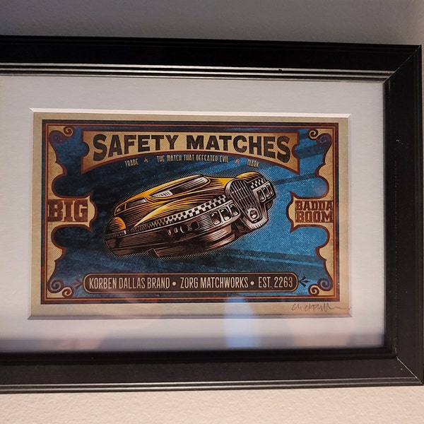 Korben Dallas Brand Matches Art- 5" X 7" Signed Matted Print - Etsy