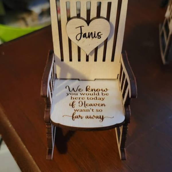 Personalized Mini Bench, Wedding Place Setting, Memorial Keepsake, Lost ...