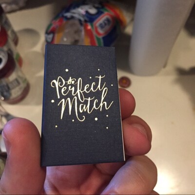 The Perfect Match Personalized Matchboxes With Polka Dots Wedding ...