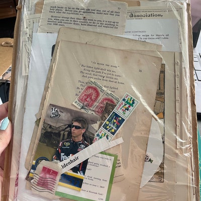 50 Pieces of Vintage Paper Ephemera Pack, Postcards Envelopes, Stamps ...