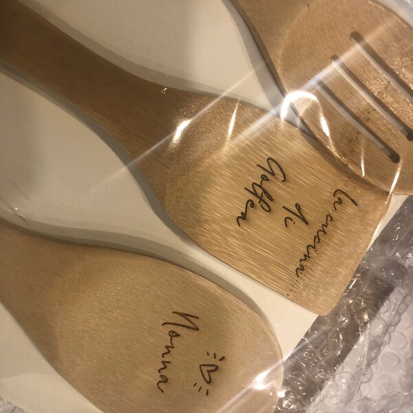 Personalised Wooden Spoon Baking Set - Etsy