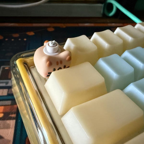 Cute Bunny Keycap, Cute Artisan Keycap for Mechanical Keyboard ...