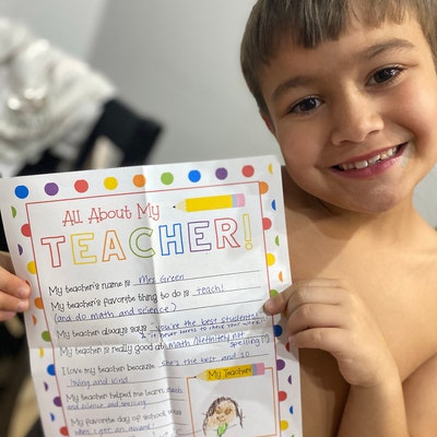 Teacher Appreciation Week Printable, All About My Teacher, Teacher ...