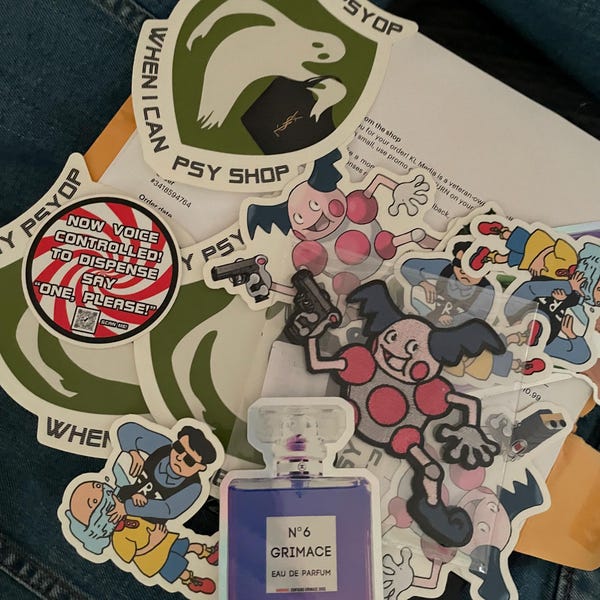 Grimace's Enchanting Aroma High Quality Vinyl Meme Sticker Decal for ...