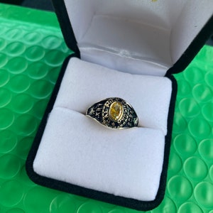 Customized Sterling Silver Womens High School Class Ring Gem Collection ...