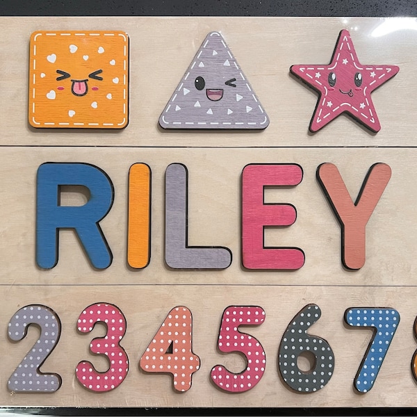 Personalized Name Puzzle With Shapes | New Christmas Gifts for Kids ...
