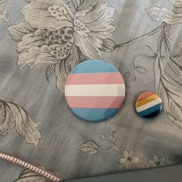 Aroace Aro Ace Pride Flag Pin Round Circle Button ~ 1" Pin 1.5" Pin 2. ...