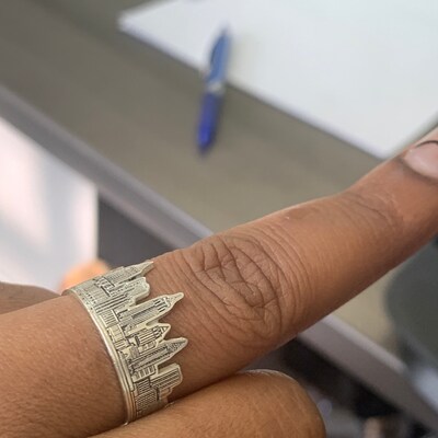 Custom City Ring Personalized Cityscape Ring Statement Ring Custom ...