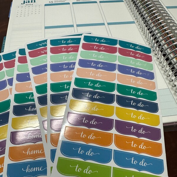 24 Custom or Blank Planner Headers, Fits Erin Condren 7x9 Vertical ...