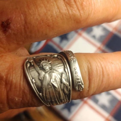 Sterling Yellowstone Bear Cubs Spoon Ring, Bear Cub Silver Ring ...