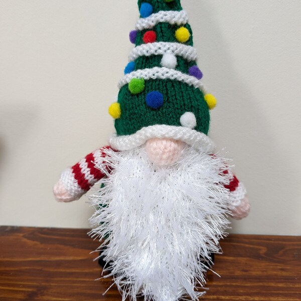 PDF Knitting Pattern Santa Tree Hat Gonk Christmas Gnome Toy Ornament ...