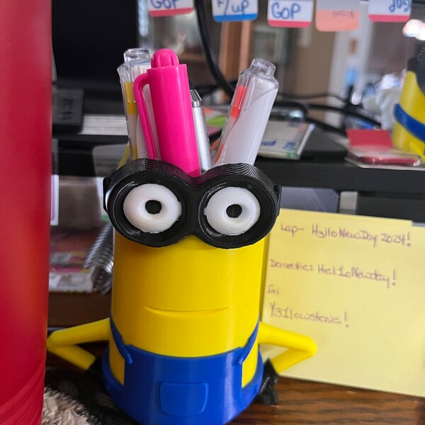 Minion Kevin Pen Holder - Cute 3D Printed Desk Organizer - Choose Your ...