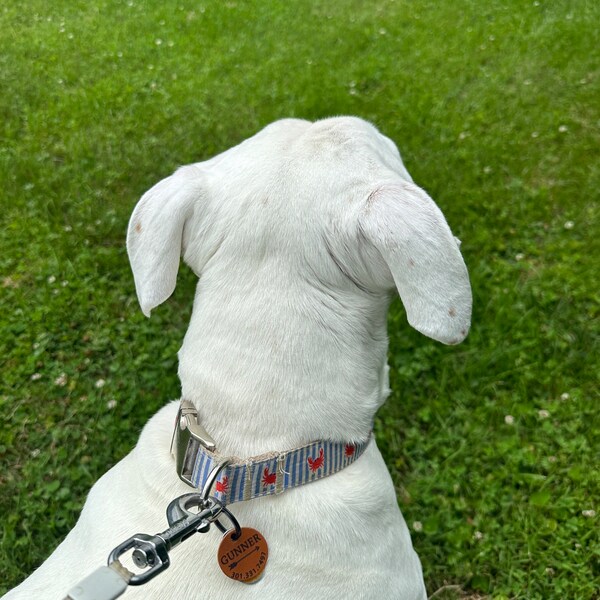 Quiet Dog Tag, Leather Dog Tag, Personalized Leather Dog Tag, Pet ...