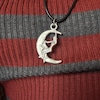 Lady Riding the Moon Lead Free Pewter Pendant Necklace - Etsy Canada