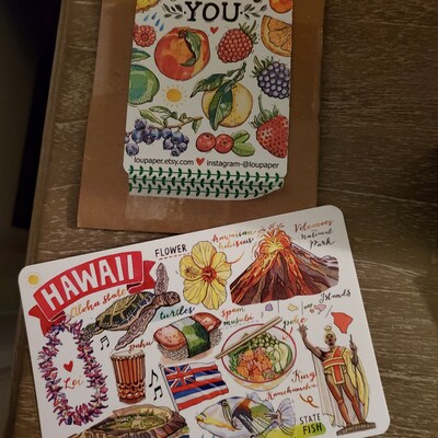 Hawaii State Postcard. - Etsy