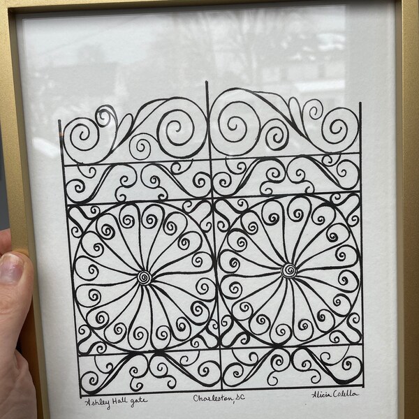 Charleston Art, Charleston Print, Charleston Gates, Charleston SC Wall ...