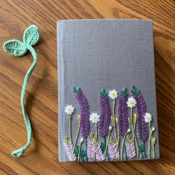 Personalized Hand Embroidered Journal Notebook A5, Photo Album, Fabric ...