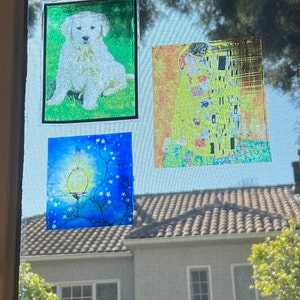 Starry Night WINDOW CLING Suncatcher Faux Stained Glass - Etsy