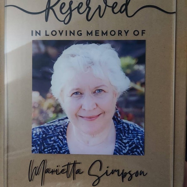 Reserved Memorial Sign Wedding Decor, Wedding Signs Memorial Decor, in ...