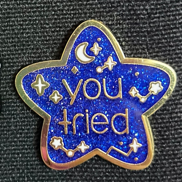 You Tried Star Hard Enamel Pin | Starry Enamel Pin, Constellation ...