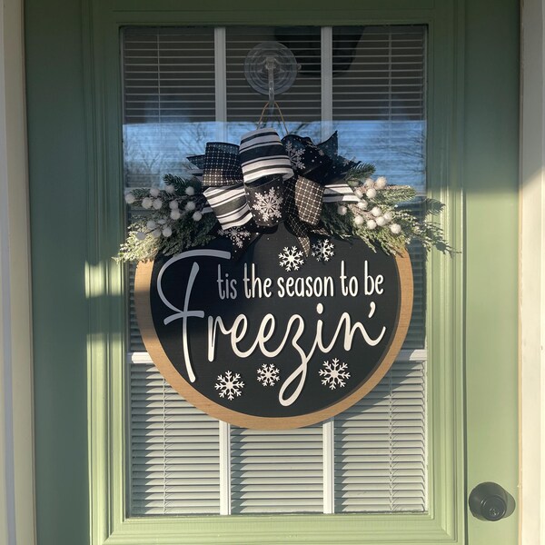 Winter Front Door Decor | Winter Front Door Wreath | Winter Wreath ...