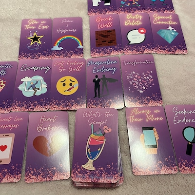 Purple Divine Love Oracle 100 Cards - Etsy